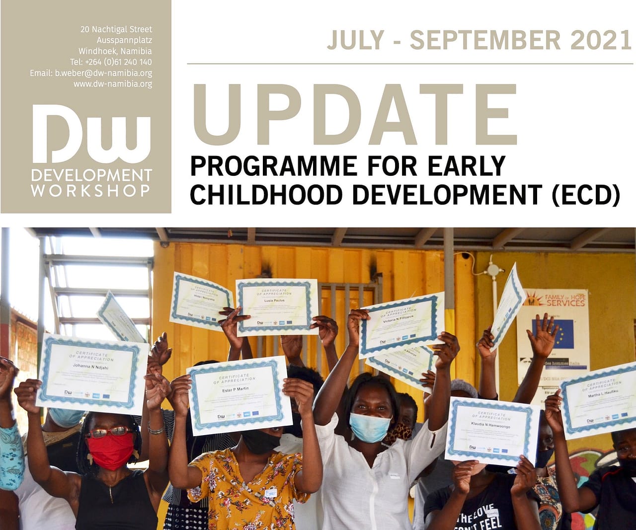 ECD Updates – Development Workshop Namibia